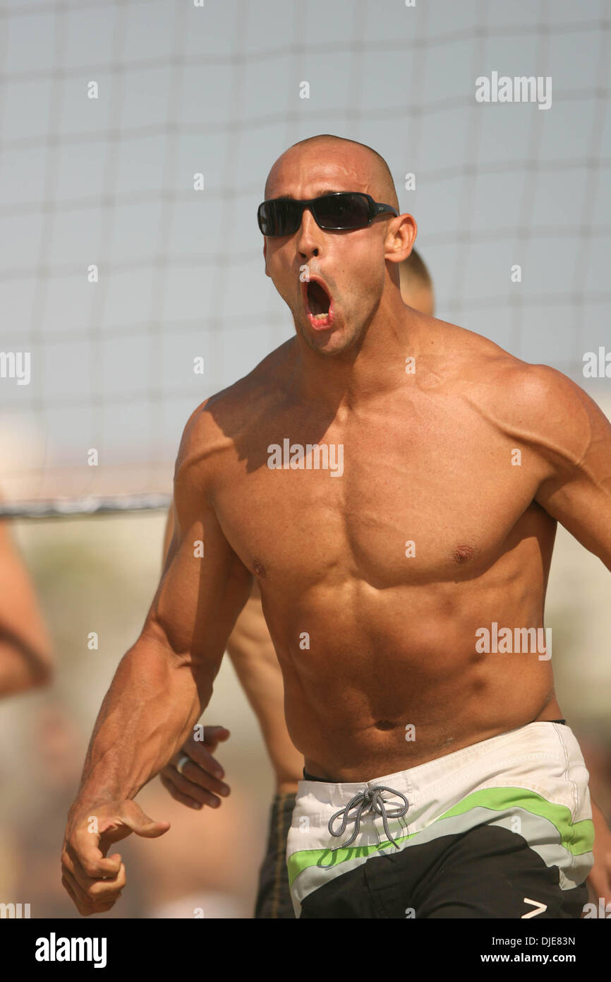 May 29, 2004; Huntington Beach, CA, USA; GEORGE ROUMAIN at the AVP ...