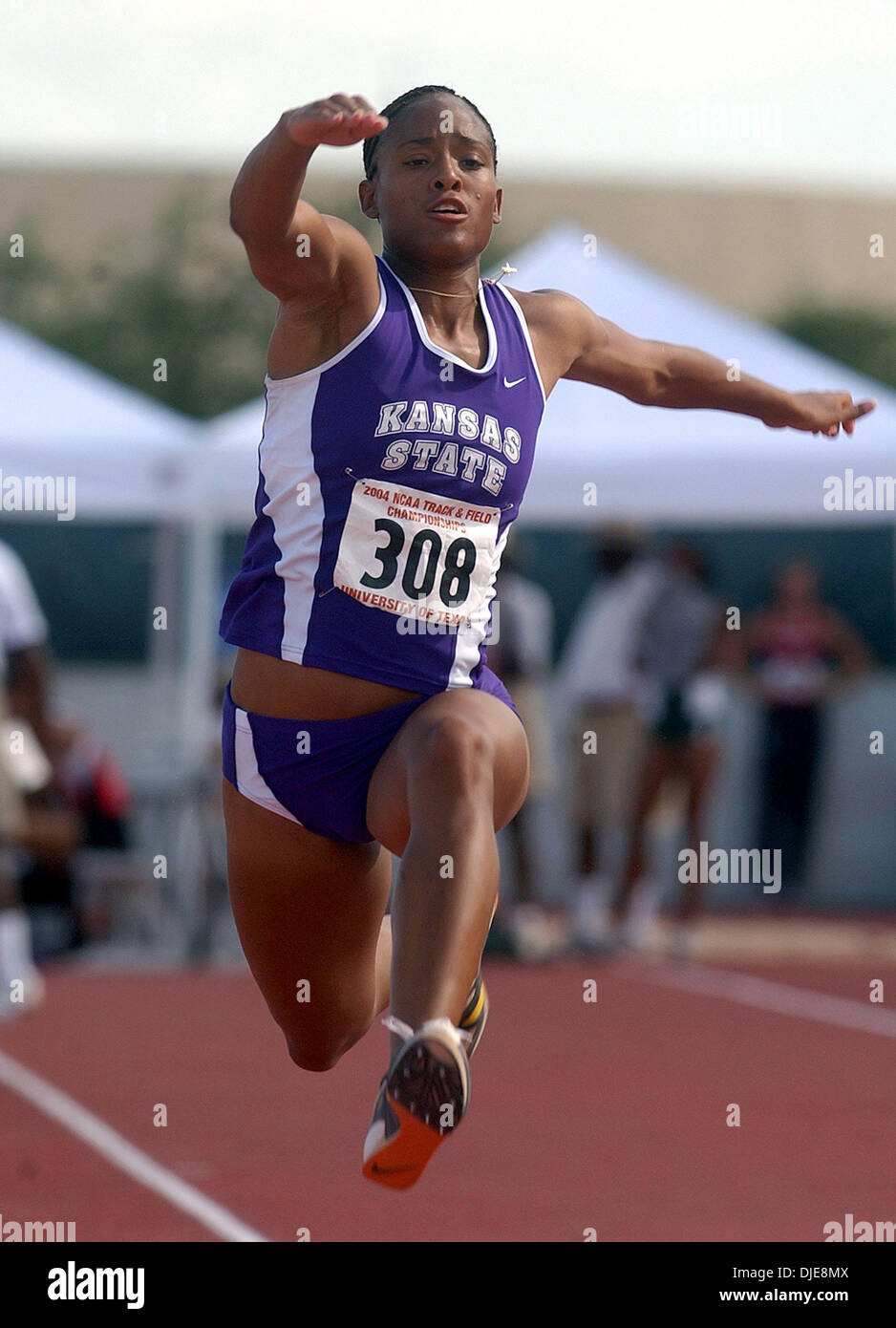 Jun 12, 2004; Austin, TX, USA; CHAYTAN HILL competes in the triple jump ...