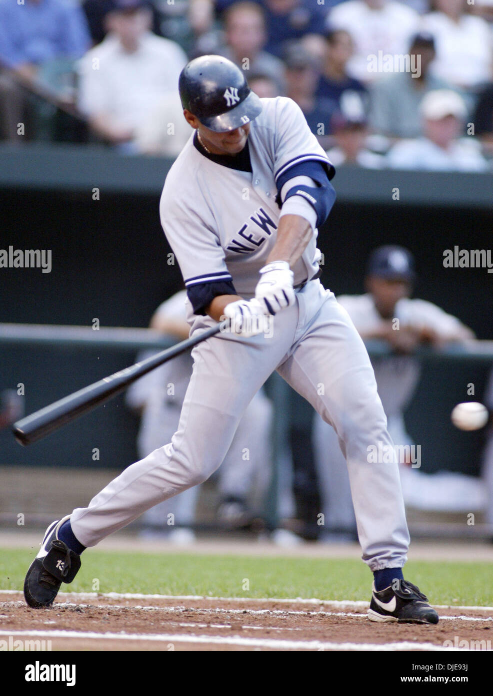 Jun 22, 2004; Baltimore, MD, USA; Yankees' third baseman ALEX RODRIGUEZ ...