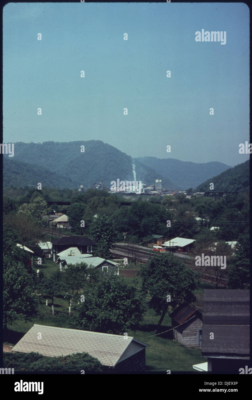 A view of the Union Carbide Ferro-Alloy Plant from deep water. The ...