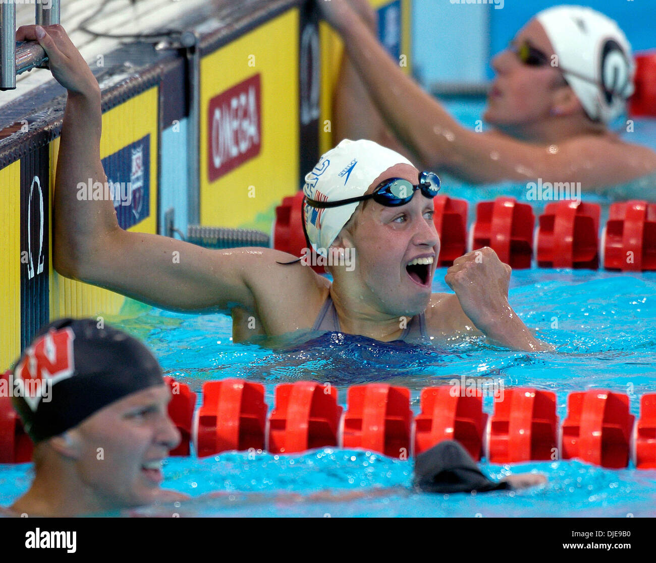 Jul 07, 2004; Long Beach, CA, USA; KATIE HOFF reacts Wednesday ...