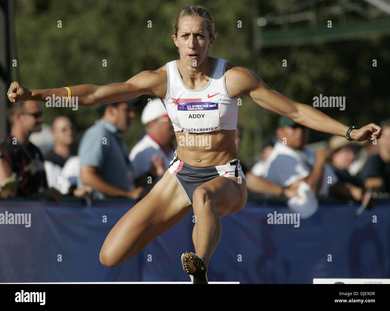 Jul 09, 2004; Sacramento, CA, USA; The elite track and field athletes ...
