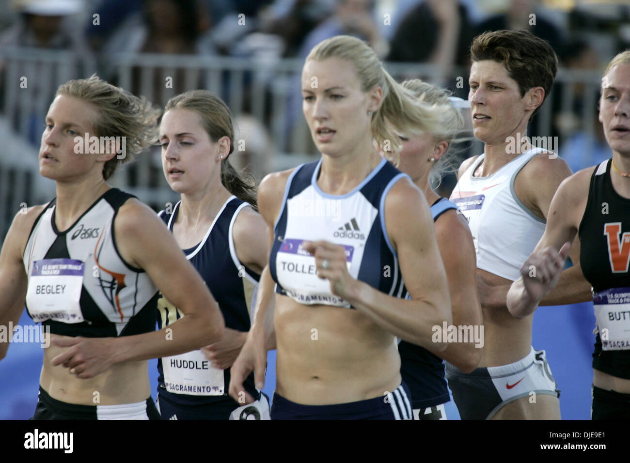 Jul 09, 2004; Sacramento, CA, USA; The elite track and field athletes ...