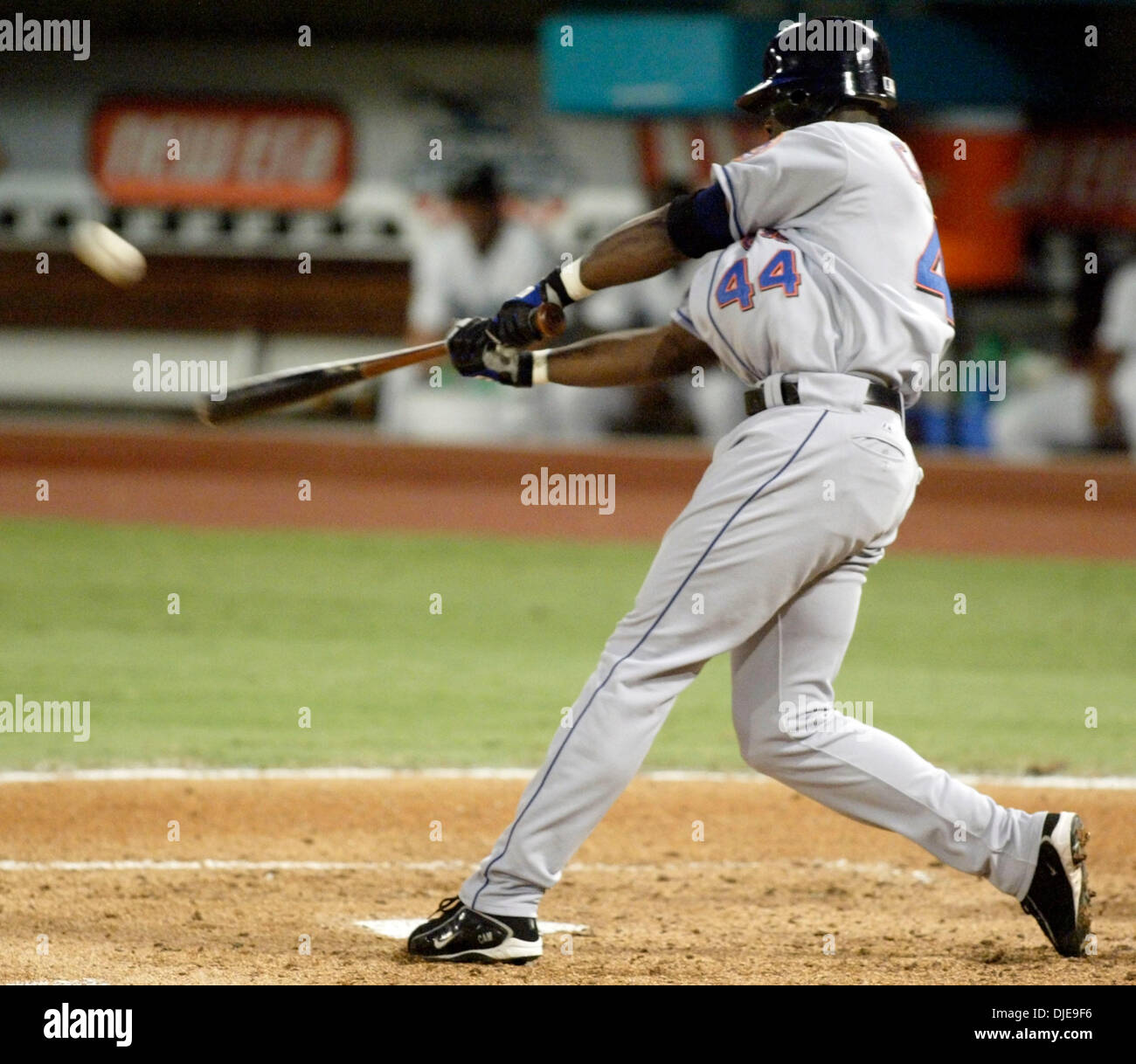 Jul 9, 2004; Miami, FL, USA; Mike Cameron crushes a home run to left ...