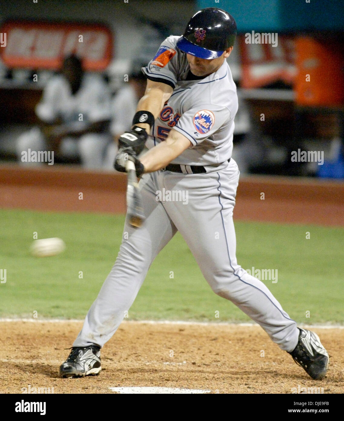 Jul 9, 2004; Miami, FL, USA; New York Mets' first baseman ERIC VALENT ...