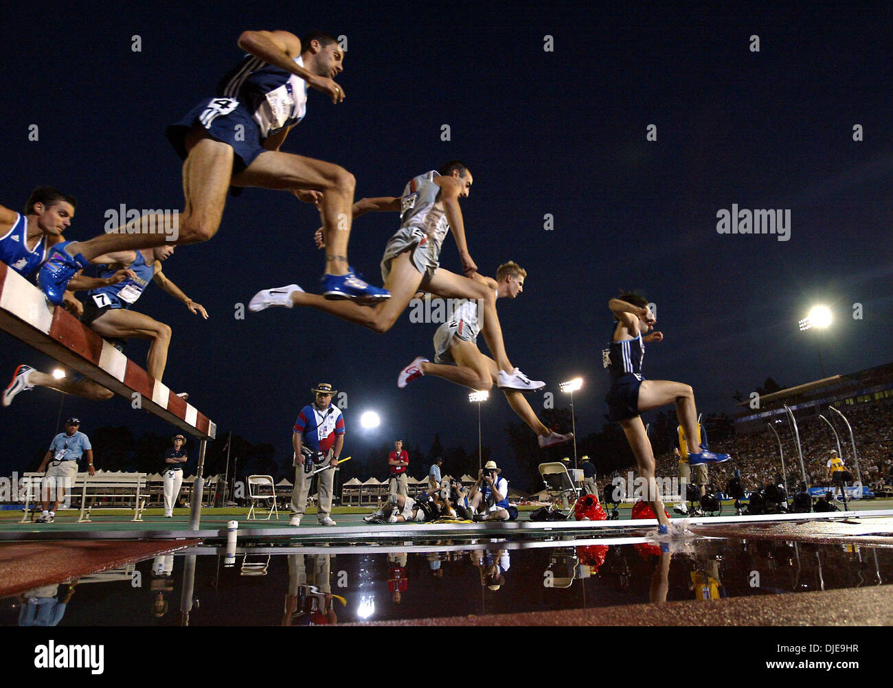 Jul 15, 2004; Sacramento, USA; Steeplechase runners (L-R) STEVE ...