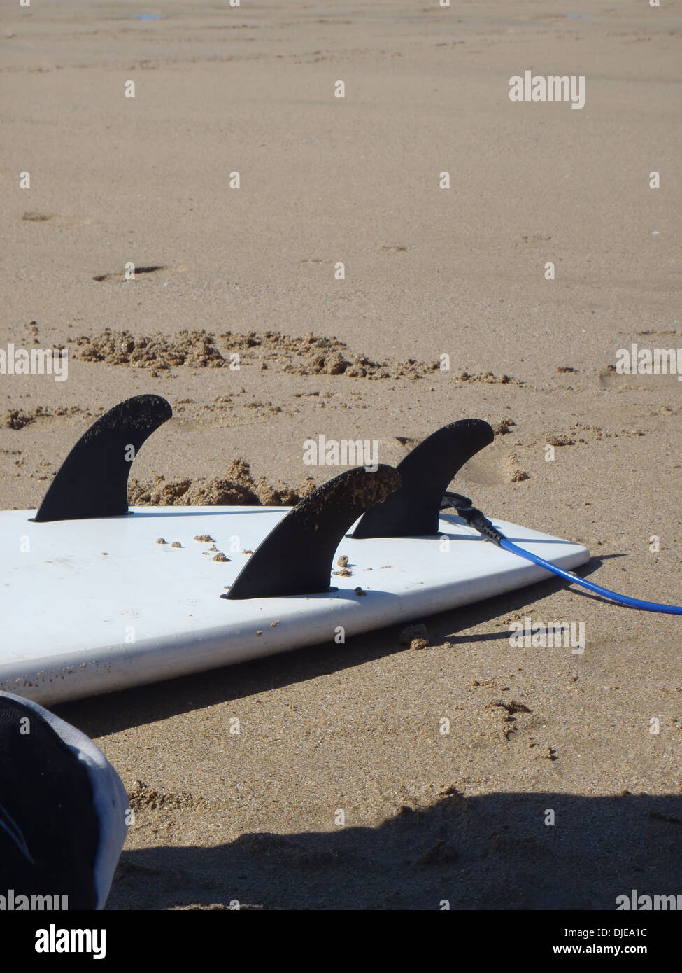 Surf Board on Beach Stock Photo - Alamy
