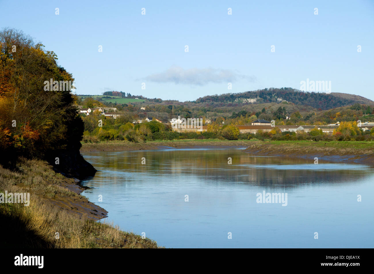 Chepstow and the River Wye from the Wales Coast Path, Monmouthshire ...