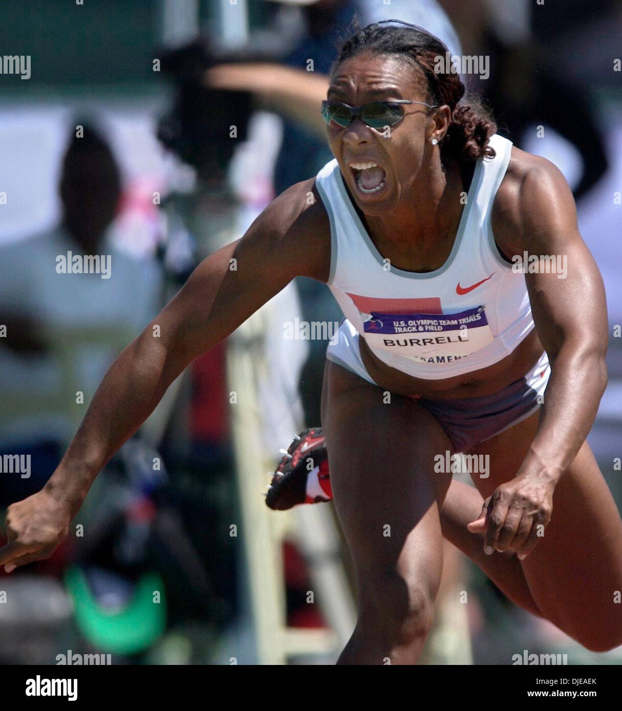 Jul 09, 2004; Sacramento, CA, USA; SHELIA BURRELL throws for 48.42m on ...