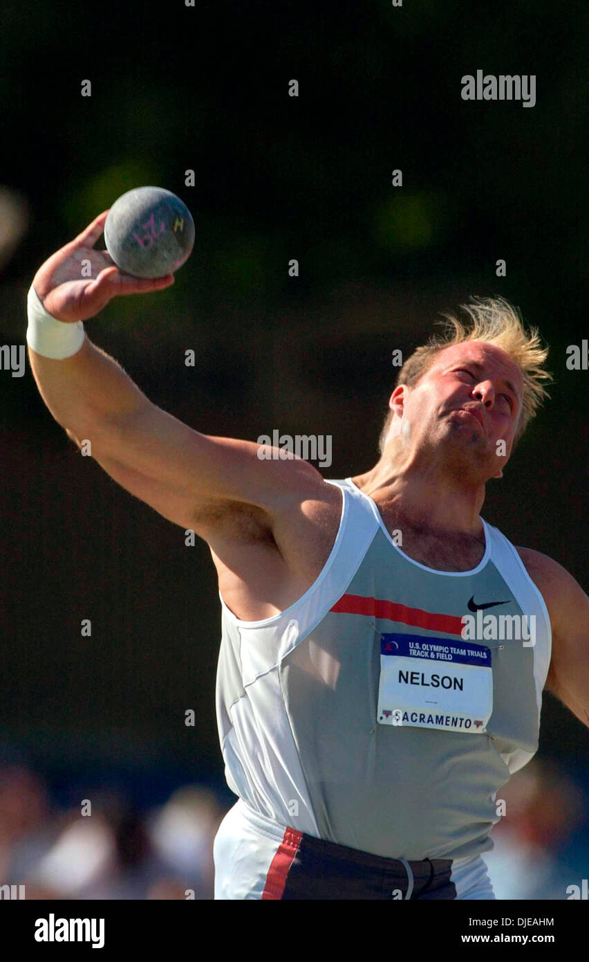 Jul 10, 2004; Sacramento, CA, USA; ADAM NELSON won the Mens Shot Put ...