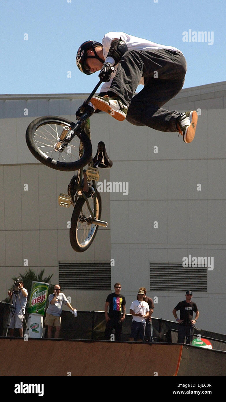 Aug 07, 2004; Los Angeles, CA, USA; Pro BMX rider CHAD KAGY competes ...