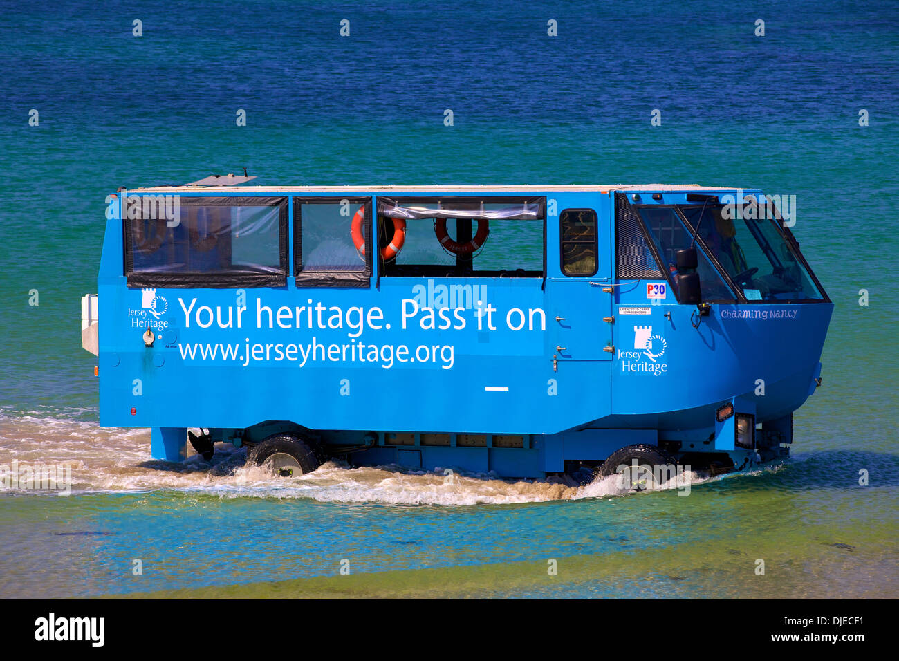 Amphibious Castle Ferry, St. Helier, Jersey, Channel Islands Stock ...