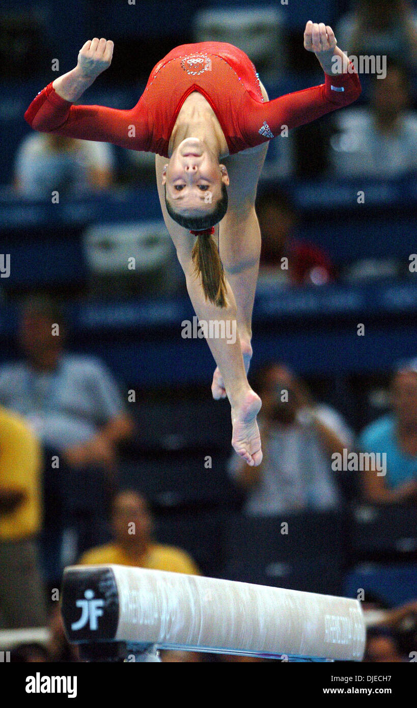 Aug 19, 2004; Athens, GREECE; U.S.A's Olympics gymnast CARLY PATTERSON ...