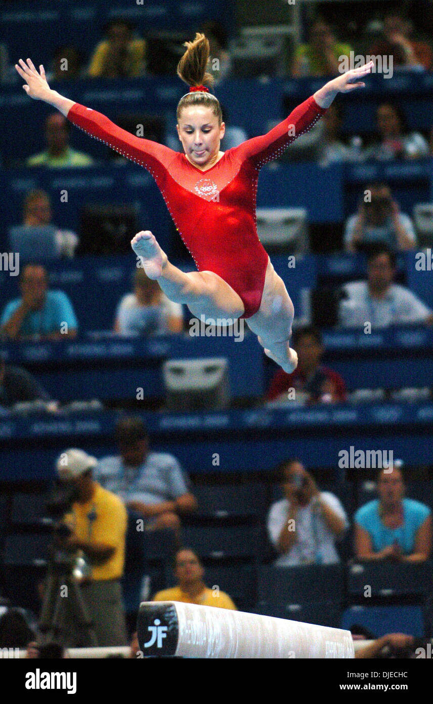 Aug 19, 2004; Athens, GREECE; U.S.A's Olympics gymnast CARLY PATTERSON ...