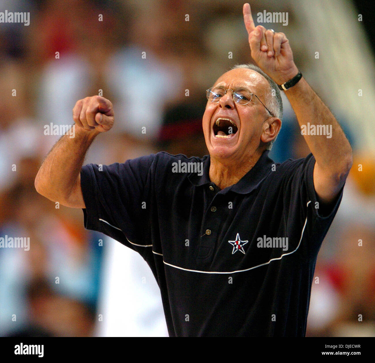 Aug 26, 2004; Athens, GREECE; U.S. Olympic basketball team coach LARRY ...