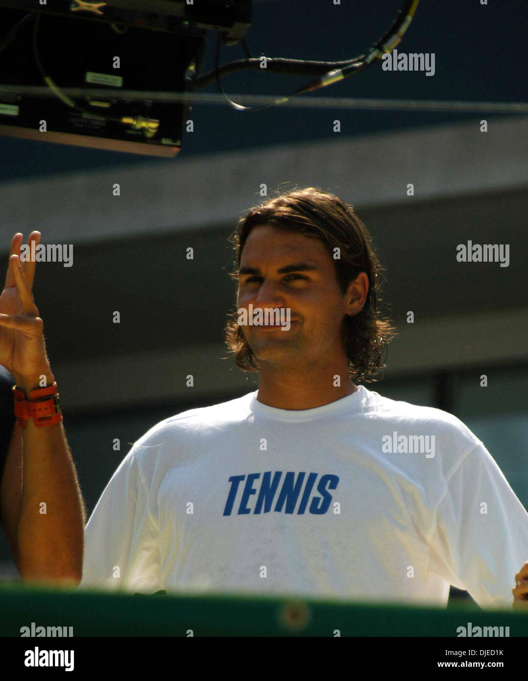 Aug 28, 2004; NYC, NY, USA; Tennis player ROGER FEDERER attends the ...