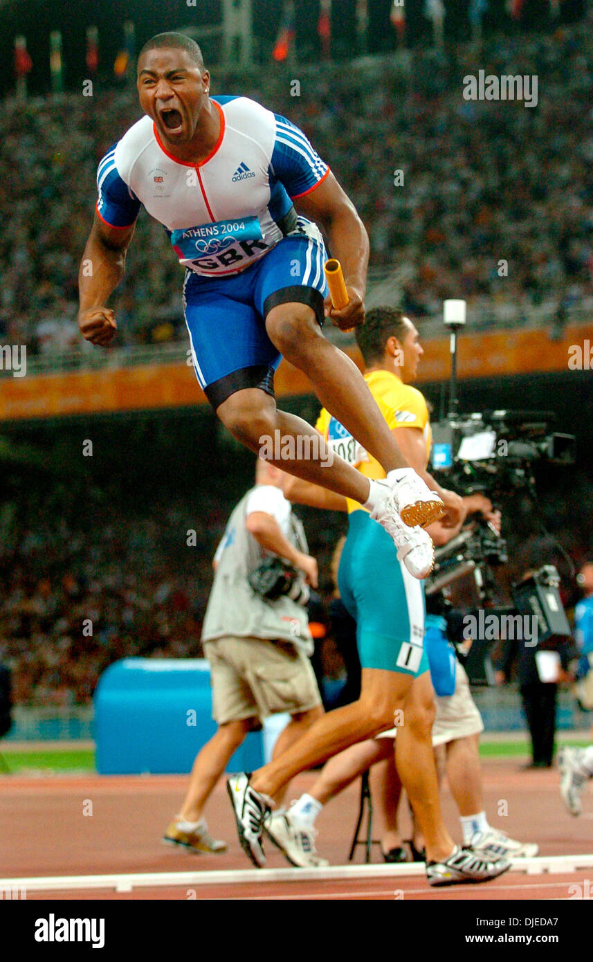 Aug 28, 2004; Athens, GREECE; British Olympic runner Mark Lewis-Francis ...