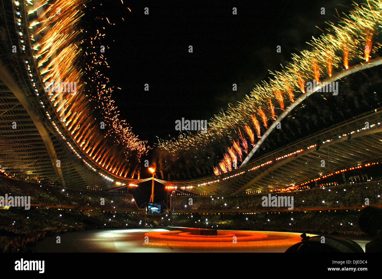 Fireworks explode over olympic stadium hi-res stock photography and ...