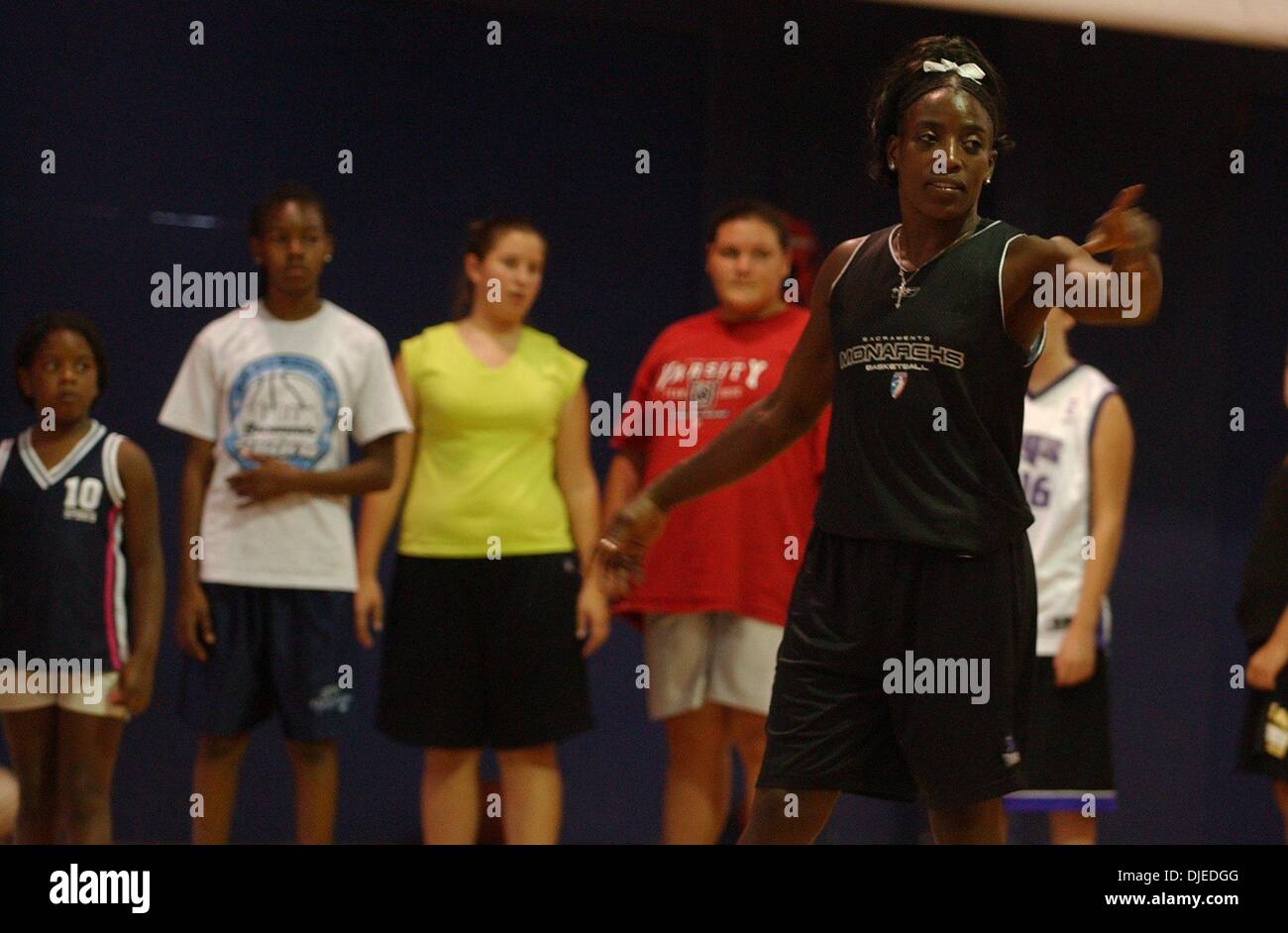 Ruthie Bolton, the original Sacramento Monarch directs drills at her ...