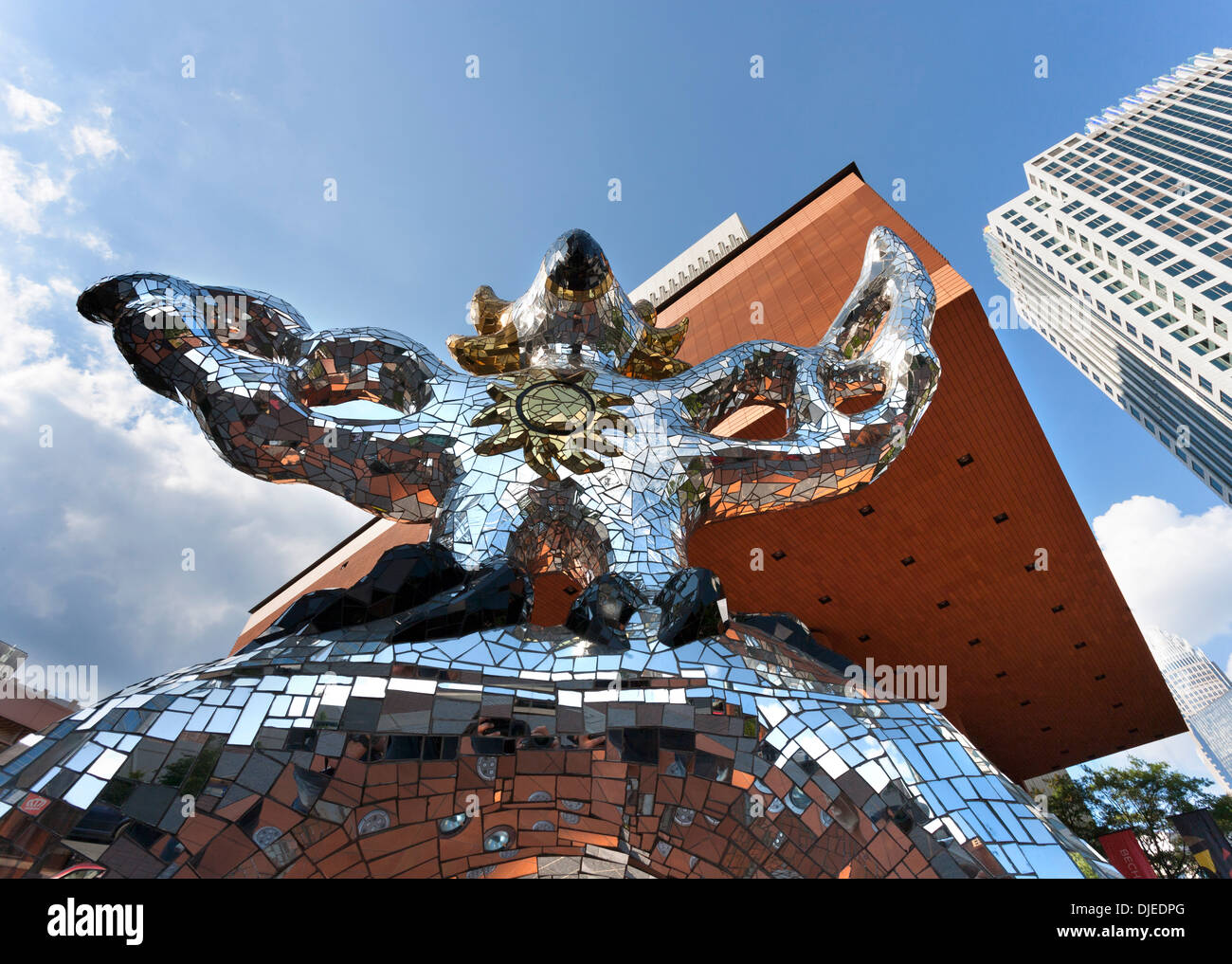 "The Firebird" which is a mirrored mosaic sculpture by Niki de Saint ...