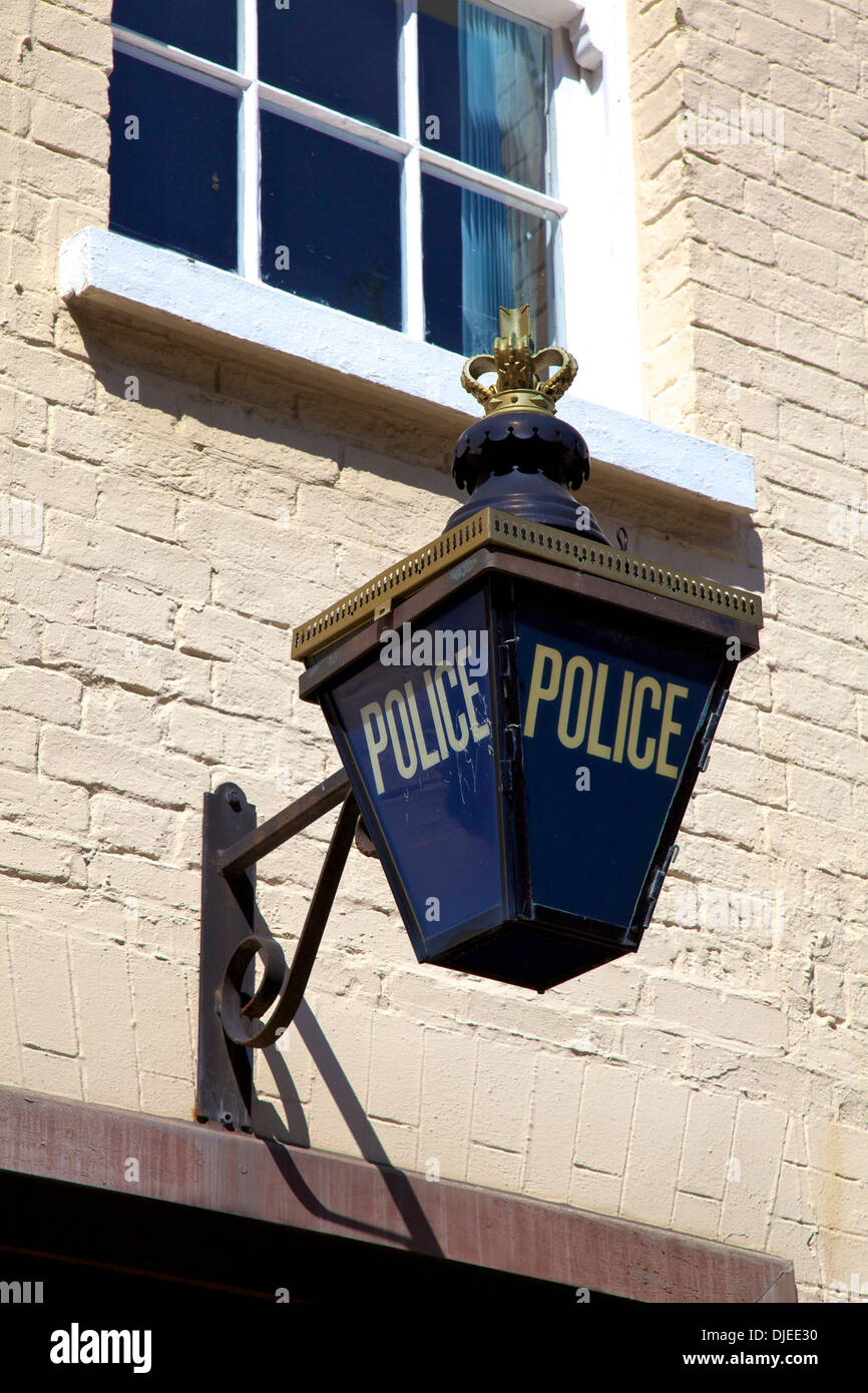 Old fashioned police sign hi-res stock photography and images - Alamy