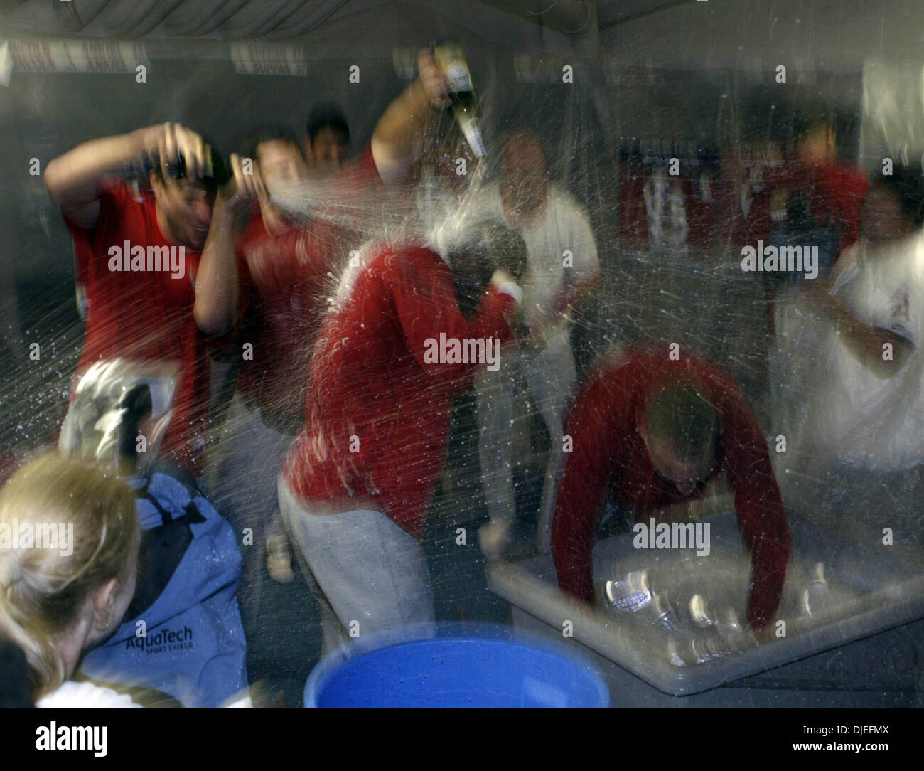 Oct 10, 2004; Los Angeles, CA, USA; St. Louis Cardinals celebrated ...