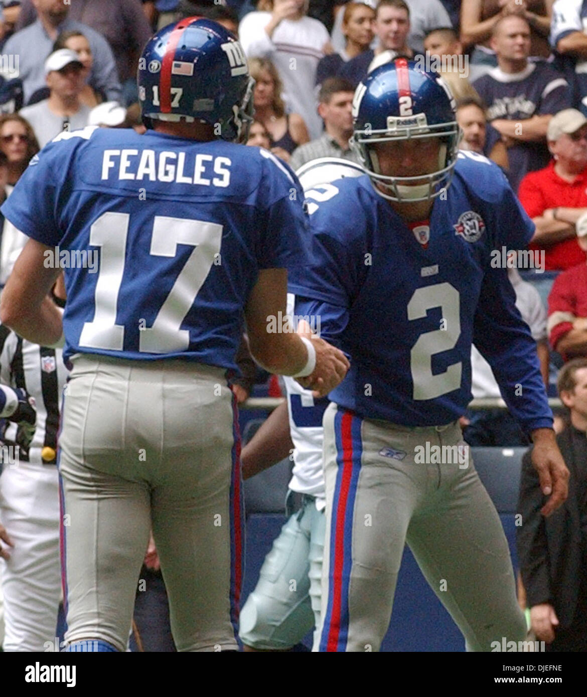 Oct 10, 2004; Irving, TX, USA; NFL Football: Giants' Jeff Feagles ...
