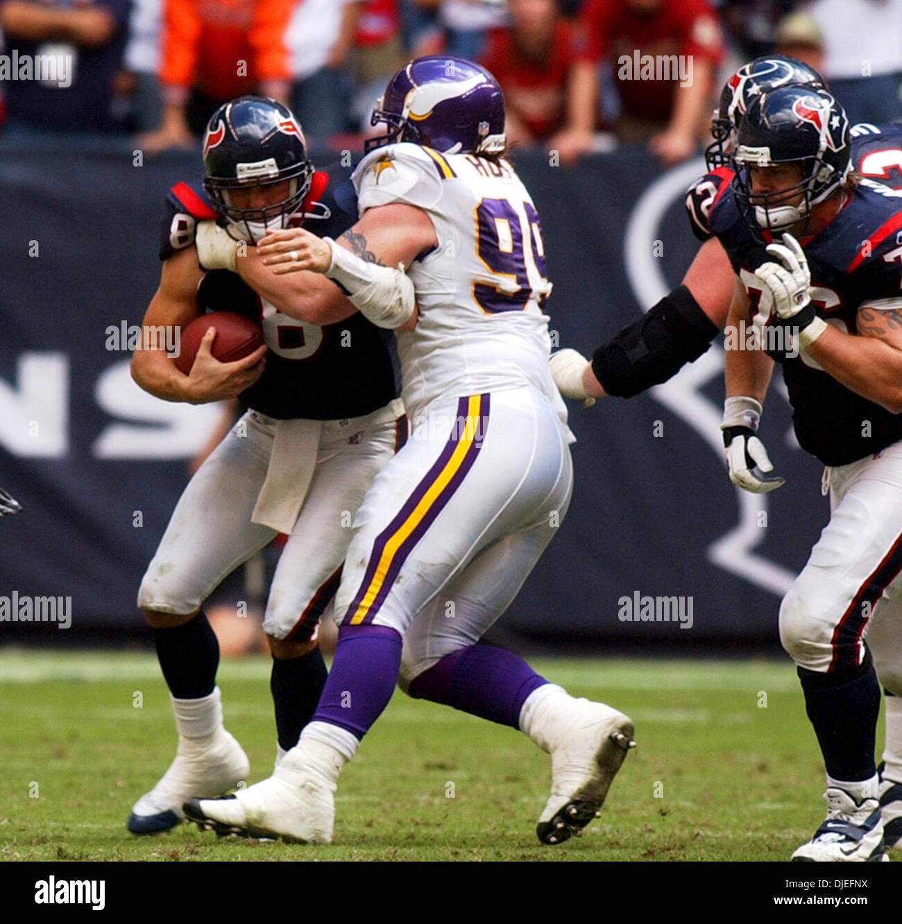 Oct 10, 2004; Houston, TX, USA; NFL Football: Texan QB David Carr is ...