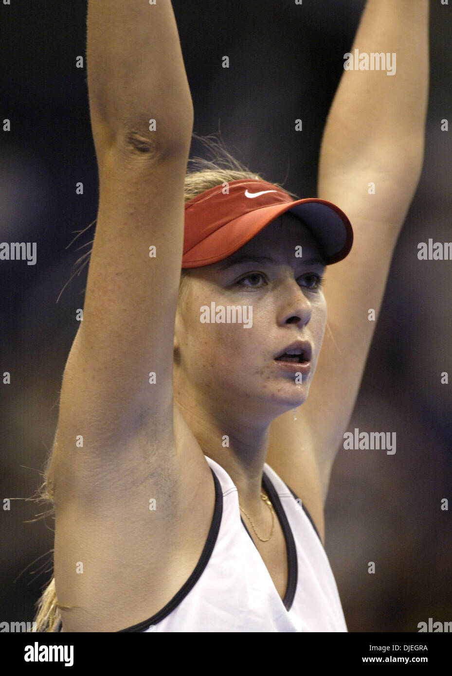 Nov 11, 2004; Los Angeles, CA, USA; MARIA SHARAPOVA of Russia playing ...