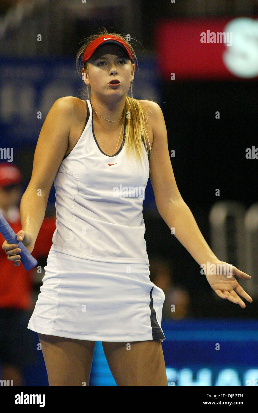 Nov 12, 2004; Los Angeles, CA, USA; MARIA SHARAPOVA during her match ...