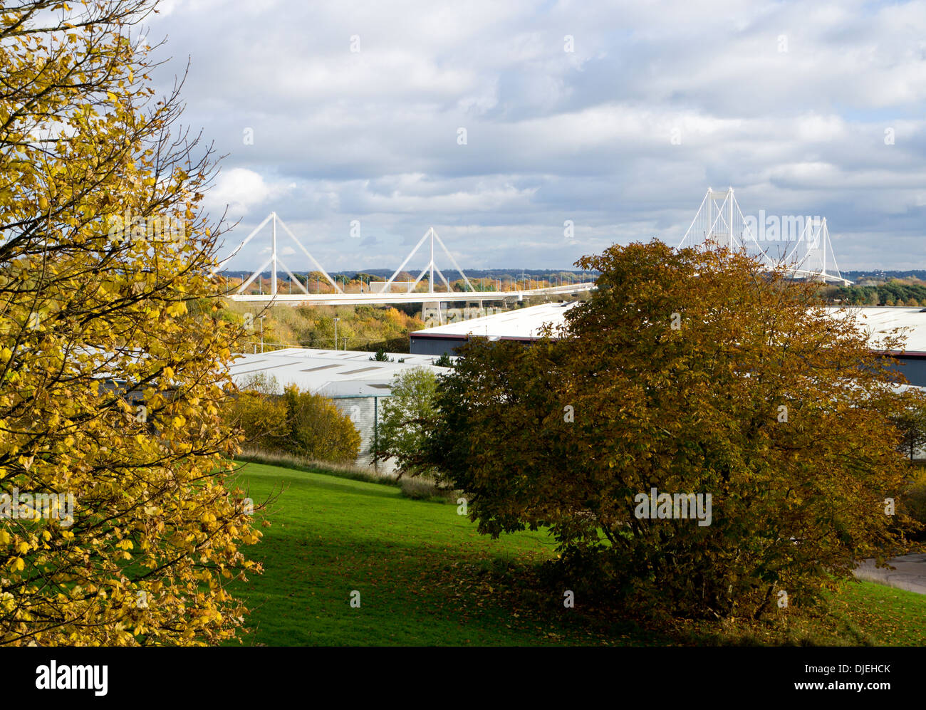 First Severn Bridge and buisness park, Chepstow, Monmouthshire, South ...