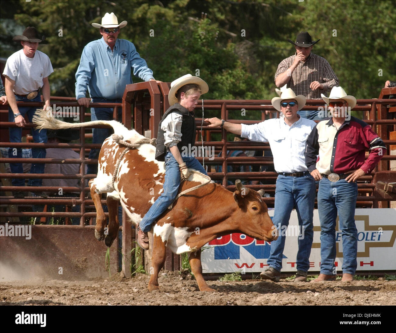 Jun 07, 2003 - Columbia Falls, Montana, U.S. - Young cowboy CLAYTON ...