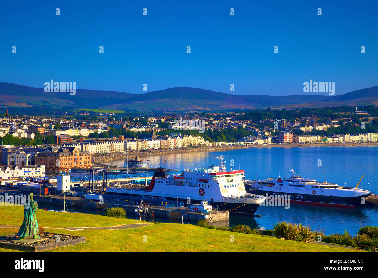 View Over Douglas From Douglas Head, Douglas, Isle of Man Stock Photo ...