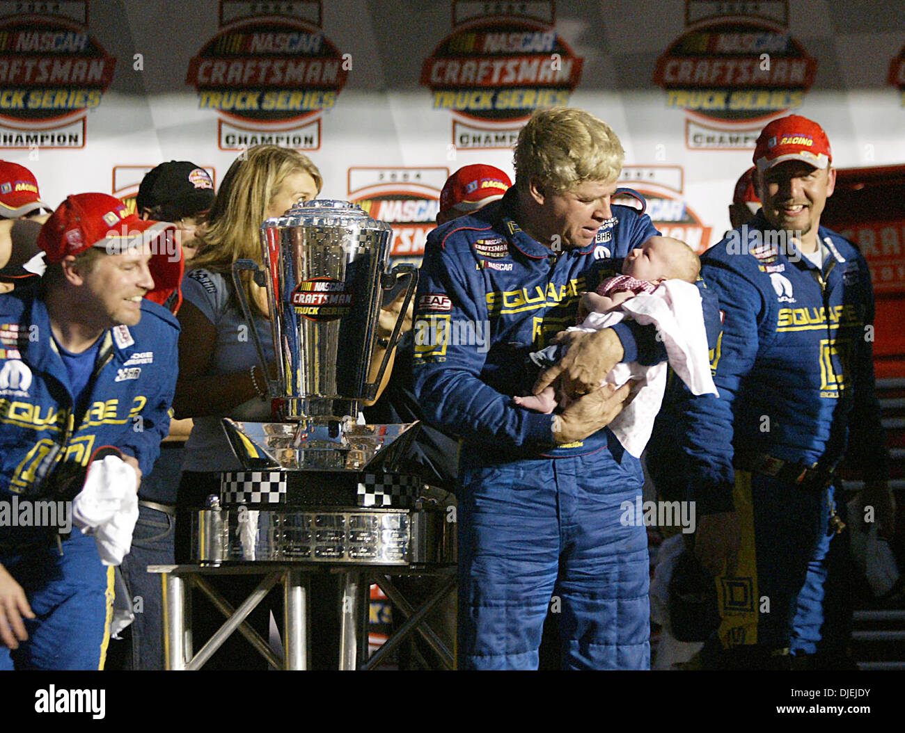 Nov 19, 2004; Homestead, FL, USA; BOBBY HAMILTON, winner of the 2004 ...
