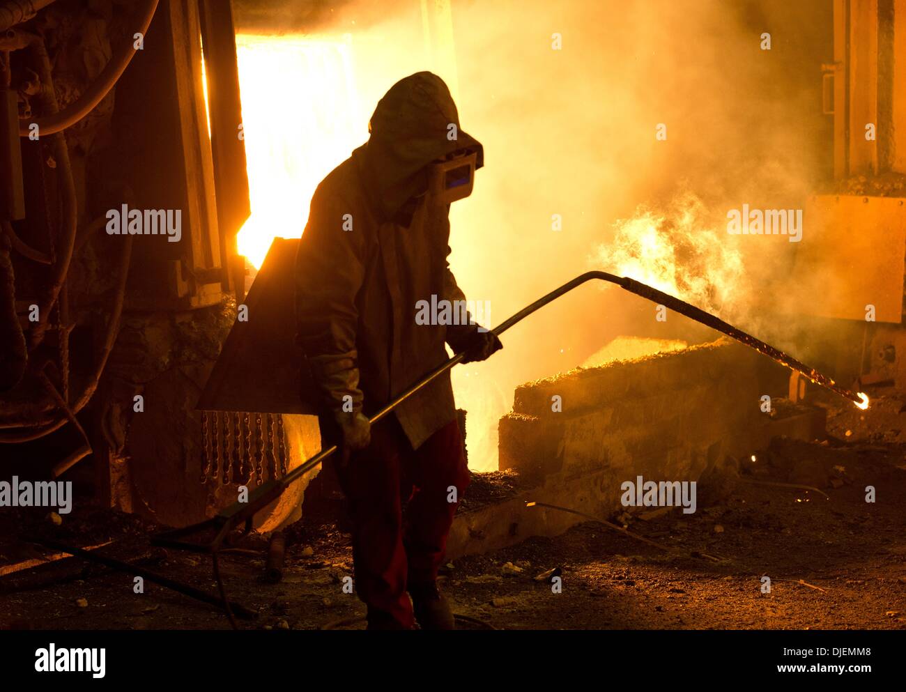 Georgsmarienhuette, Germany. 05th Sep, 2013. Steelworks employee Heiko ...