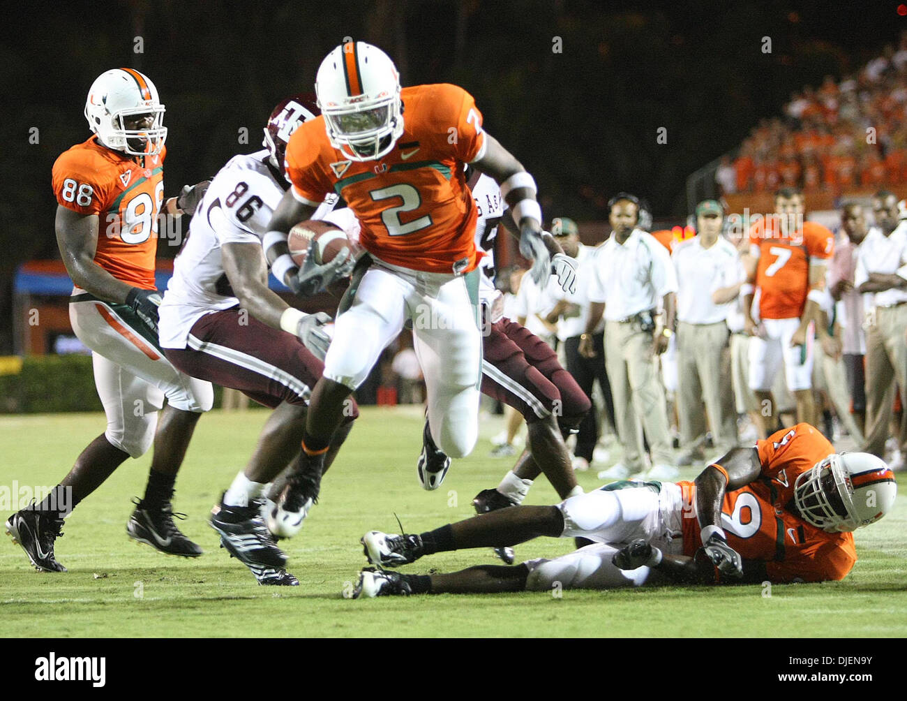 Sep 20, 2007 - Miami, FL, USA - Cane running back GRAIG COOPER, runs ...