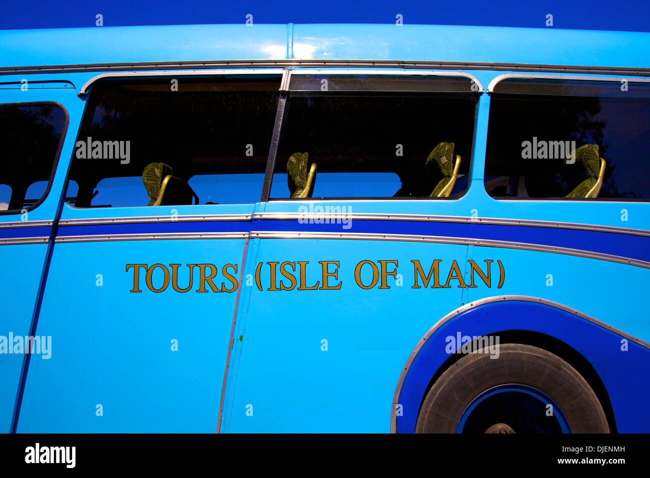 Classic Tourist Bus, Isle of Man Stock Photo - Alamy