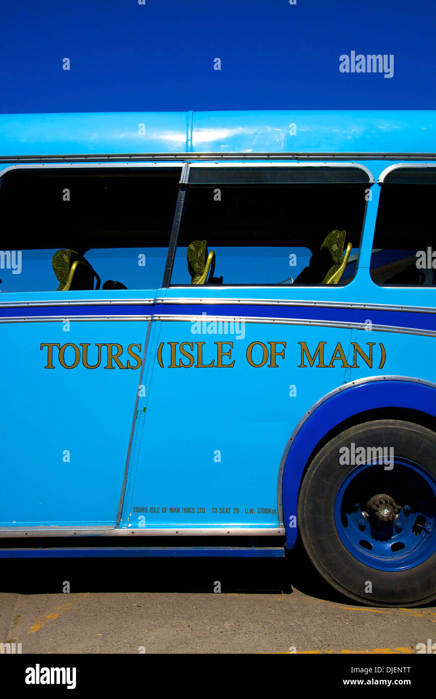 Classic Tourist Bus, Isle of Man Stock Photo - Alamy