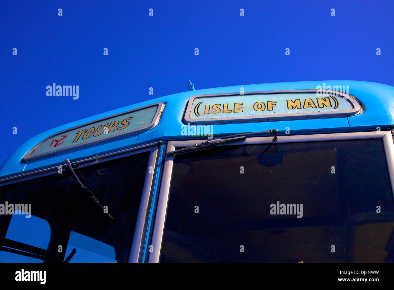Classic Tourist Bus, Isle of Man Stock Photo - Alamy