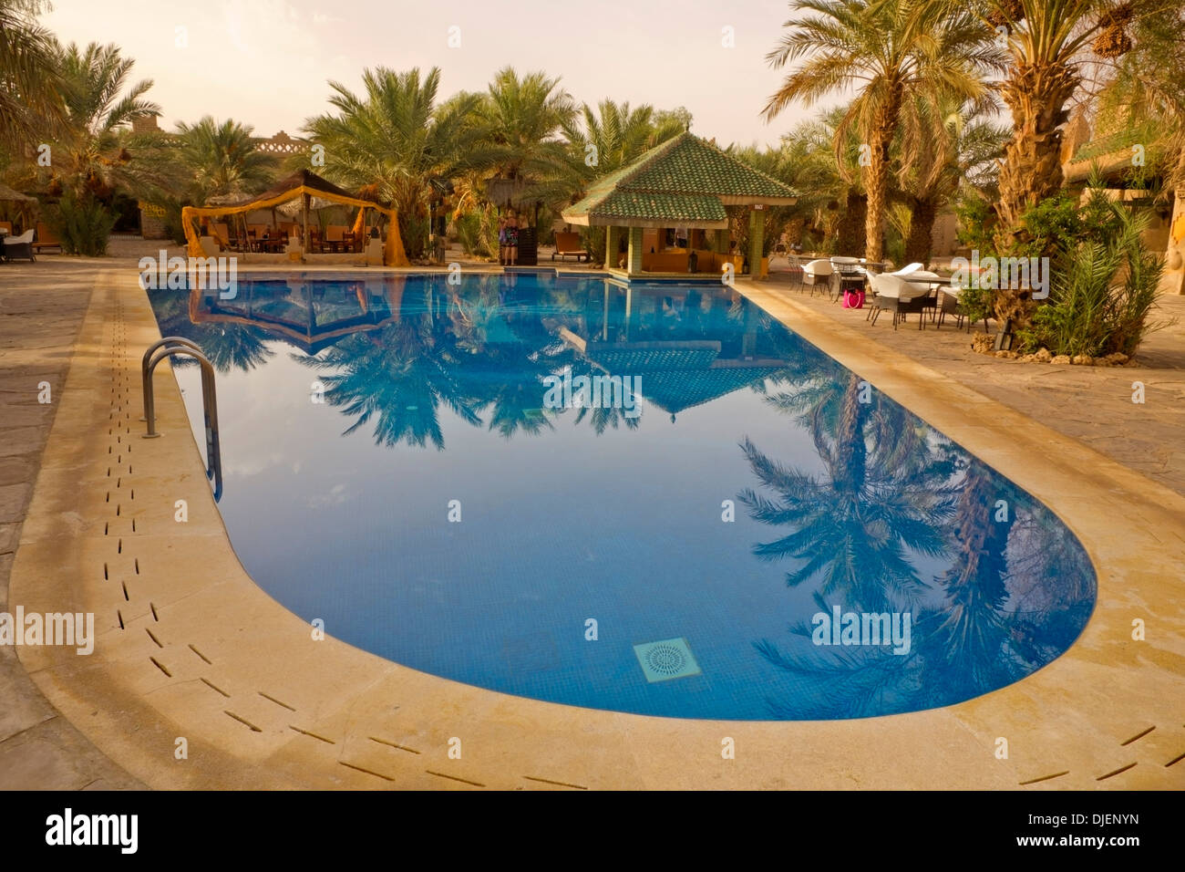 Hotel Swimming Pool Kasbah Xaluca, Erfoud Morocco Stock Photo - Alamy