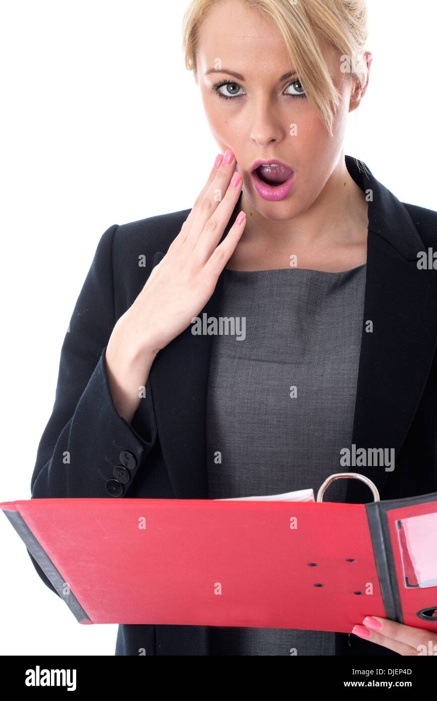 Shocked blonde secretary isolated hi-res stock photography and images ...