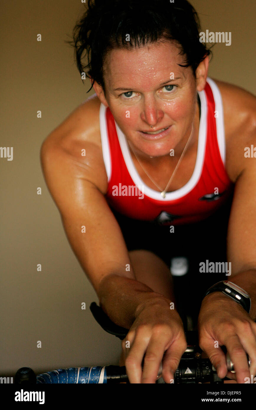 Oct 06, 2007 - Rancho Santa Fe, CA, USA - JACKIE NAGY, 40, will be competing at the Ironman ...