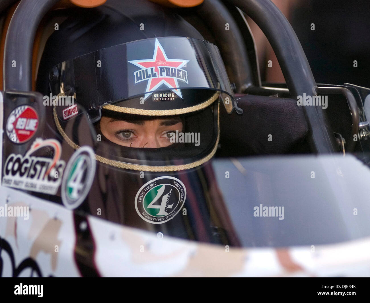 Oct 07, 2007 - Dinwiddie, VA, USA - HILLARY WILL, NHRA Top Fuel driver ...