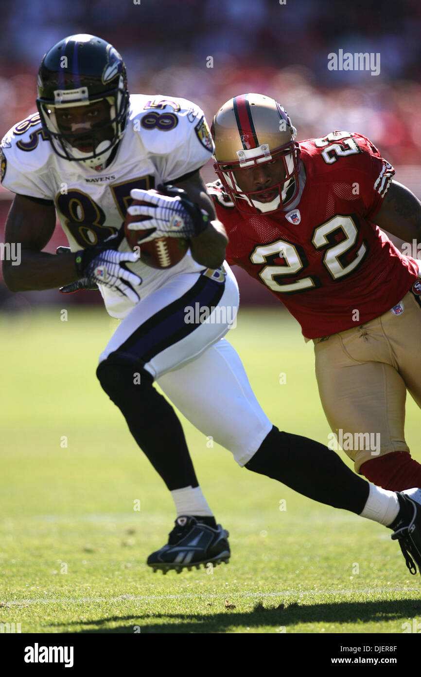 October 7th 2007 - San Francisco, CA, USA - Baltimore Ravens wide ...