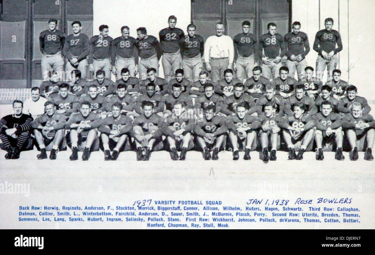Photograph of the 1937-38 CAL football team copied Thursday, Oct. 11 ...