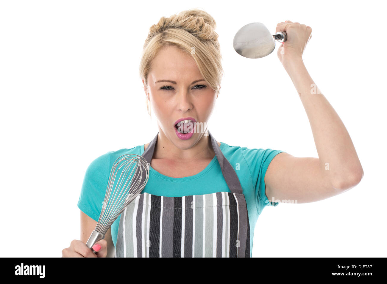 Annoyed woman kitchen hi-res stock photography and images - Alamy