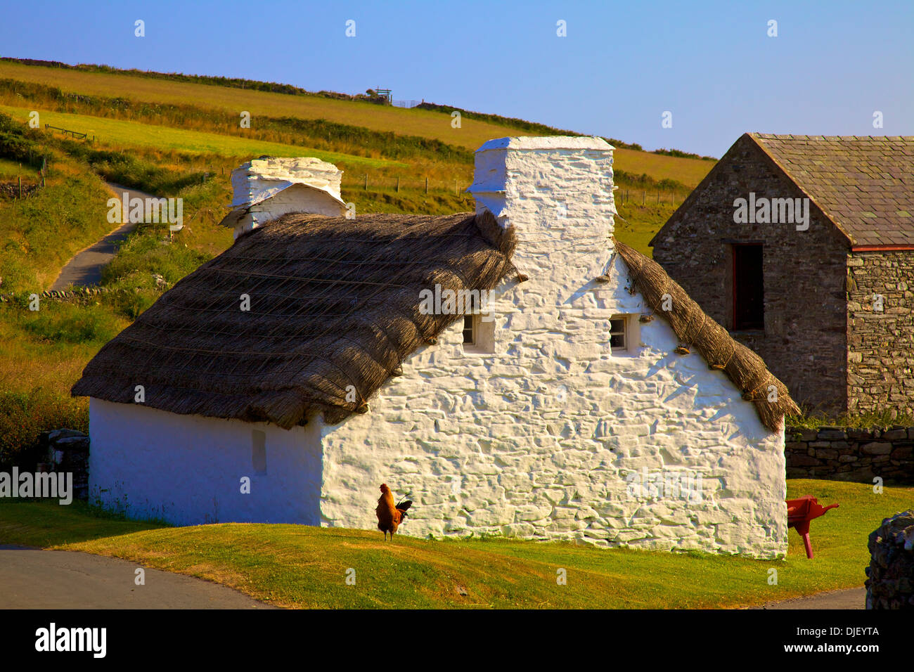 Traditional House, Cregneash, Isle of Man Stock Photo - Alamy