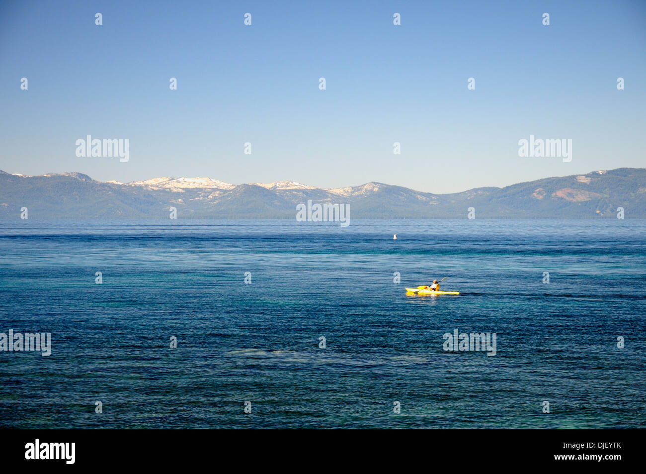 Kayaker at Sand Harbor State Beach Park at Lake Tahoe Stock Photo - Alamy