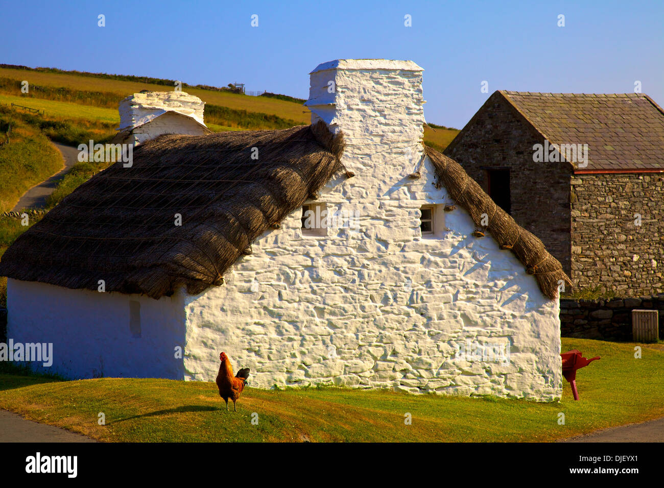 Traditional House, Cregneash, Isle of Man Stock Photo - Alamy