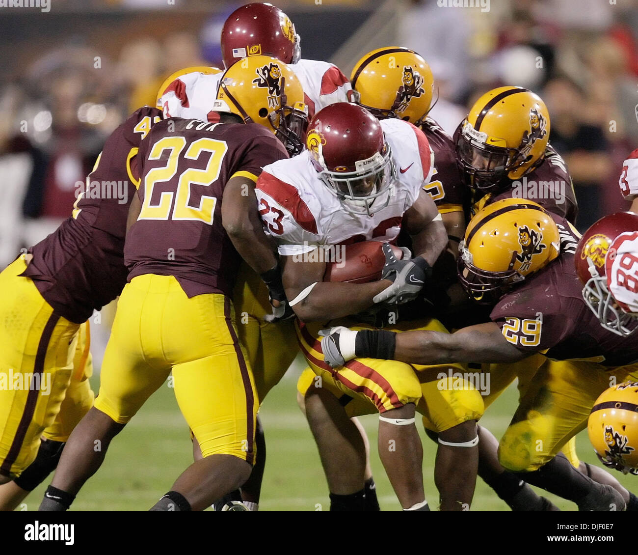 November 22 , 2007 - Tempe, AZ USC running back Chauncey Washington #23 ...